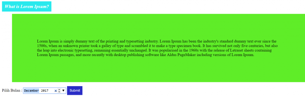 Pengenalan Code HTML Input Bulan - Tutorial | Dicloud