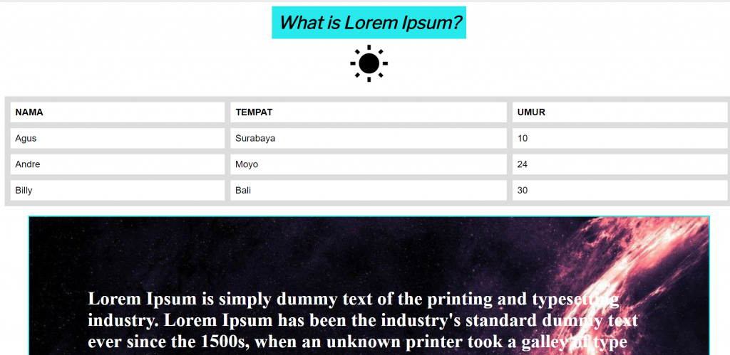 Pengenalan Code Html Membuat Table Sederhana Tutorial Dicloud