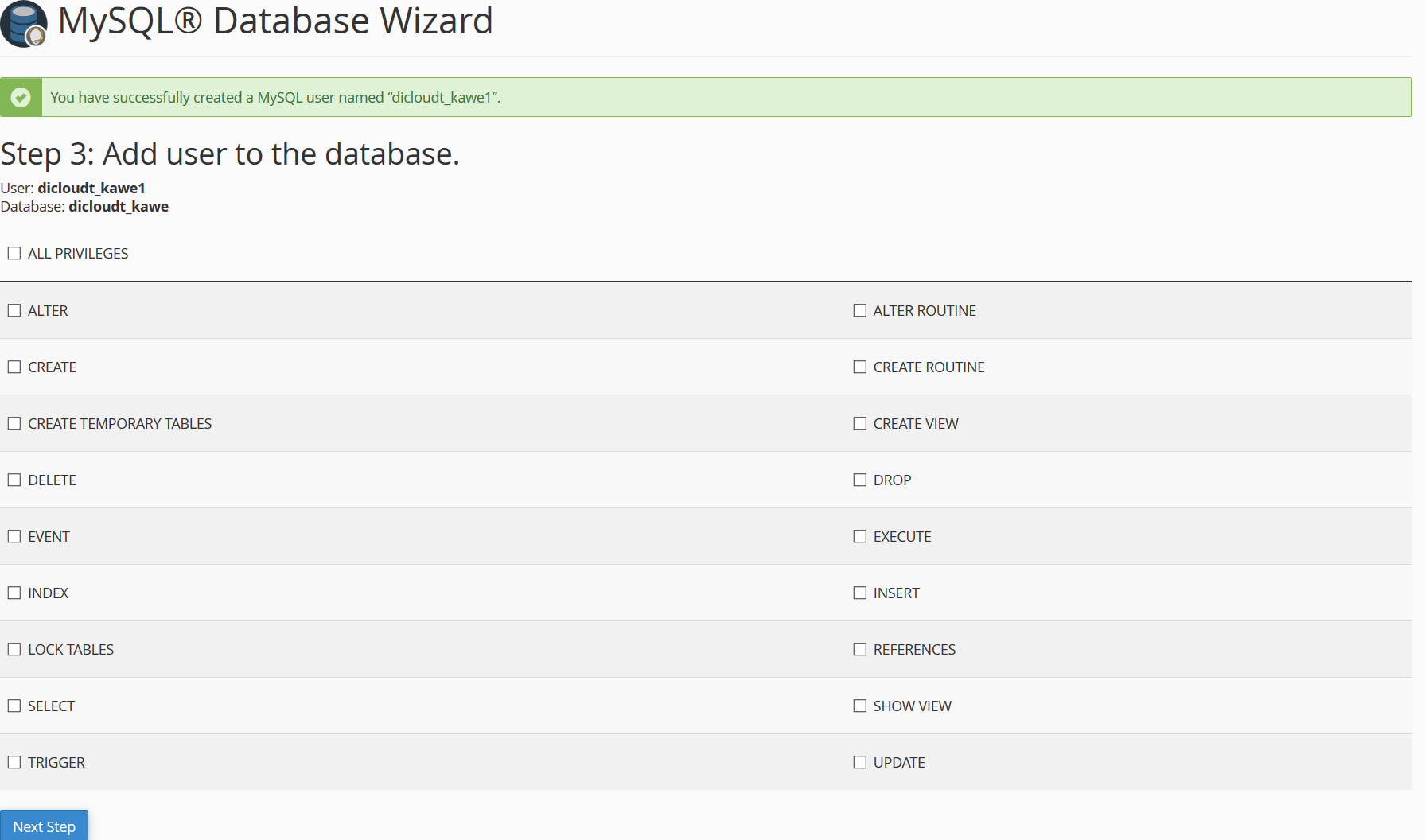Panduan Cara Membuat Database MySQL di cPanel - Tutorial | Dicloud