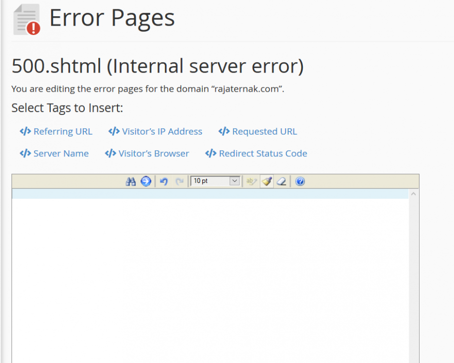 Panduan Mengubah Error Page atau Tampilan Halaman Error di cPanel ...